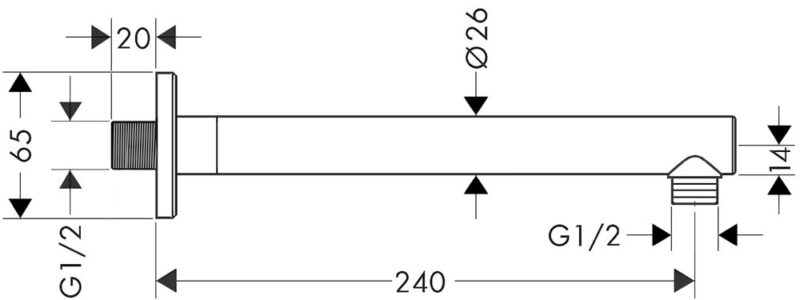 HansGrohe Izliv za ružu Vernis Blend 24cm 27809000 | Si komerc